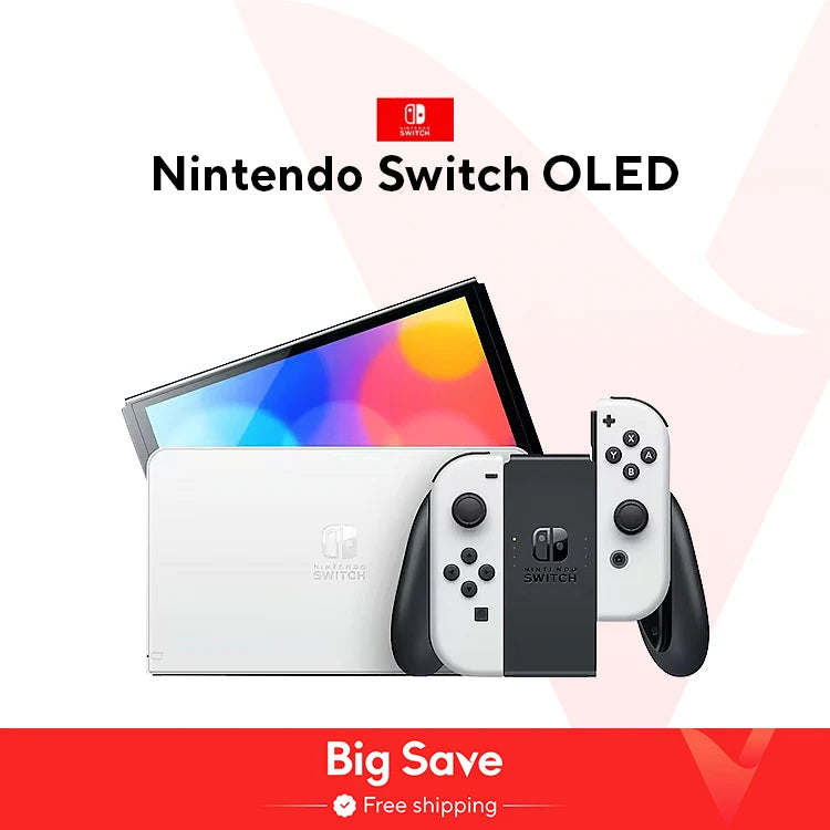 Nintendo Switch OLED Game Console 64GB 7-inch OLED Display – All That ...